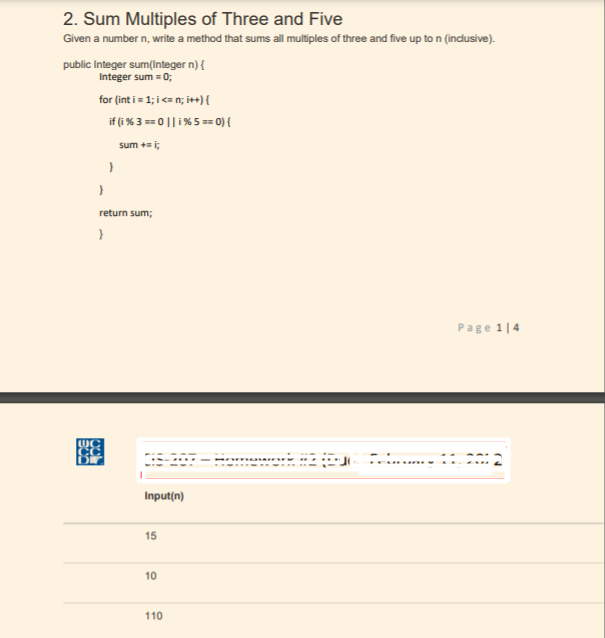 Solved 2. Sum Multiples of Three and Five Given a number n, | Chegg.com