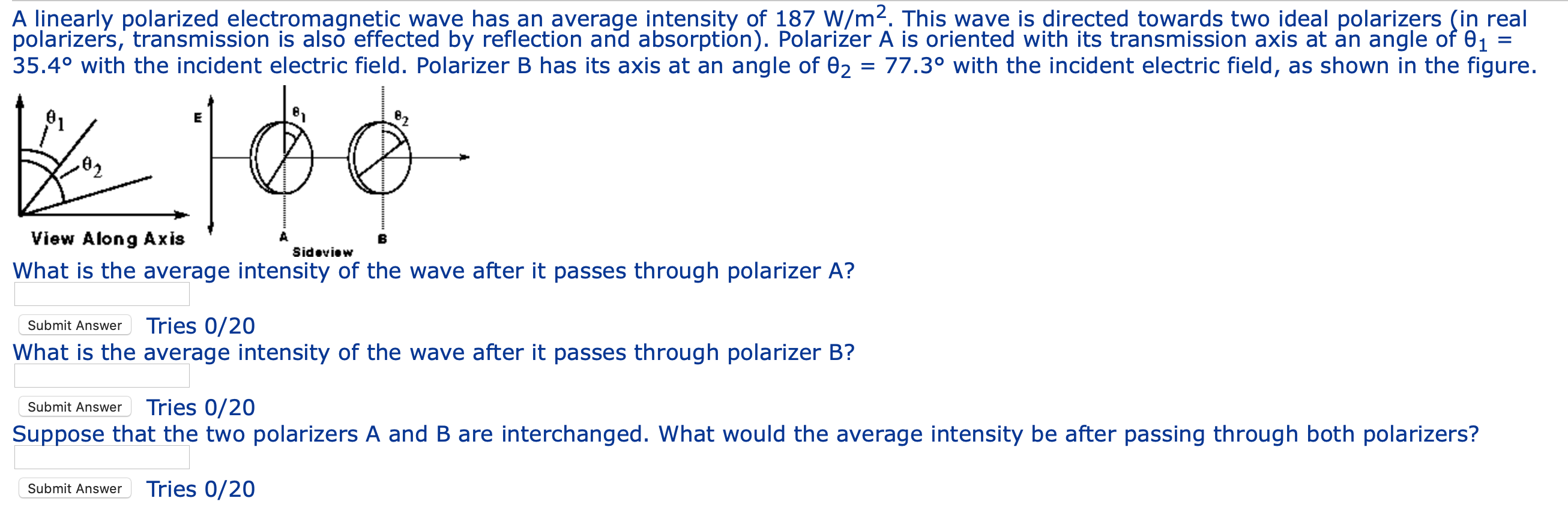 Solved A linearly polarized electromagnetic wave has an | Chegg.com