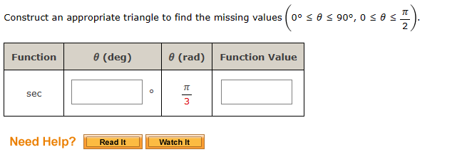 Solved Construct an appropriate triangle to find the missing | Chegg.com