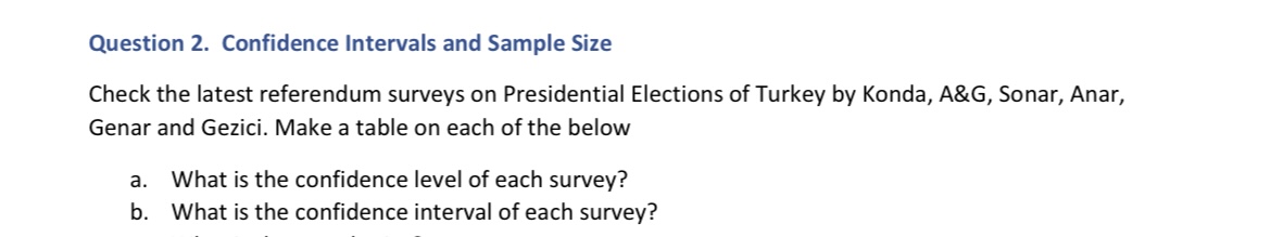 Solved Question 2. Confidence Intervals and Sample Size | Chegg.com