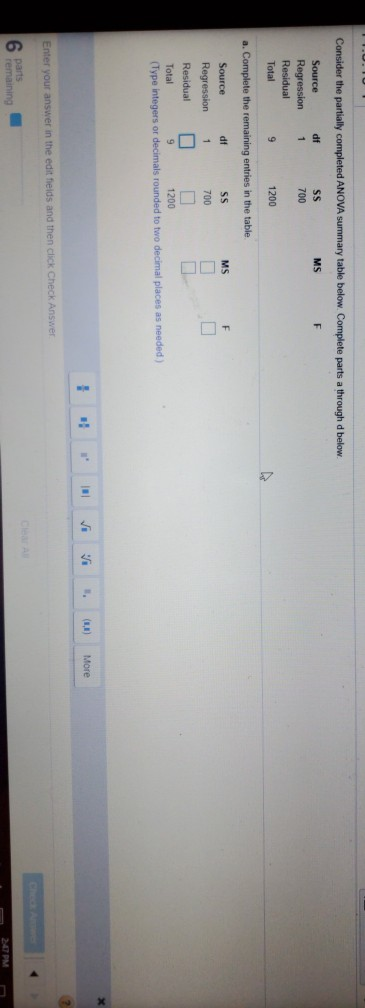 Solved sse? msr? mse? F Statistic? number of ordered | Chegg.com