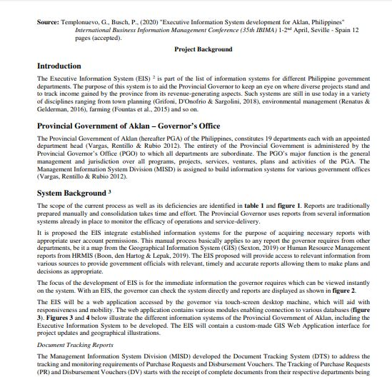 Source: Templonuevo, G., Busch, P. (2020) "Executive | Chegg.com