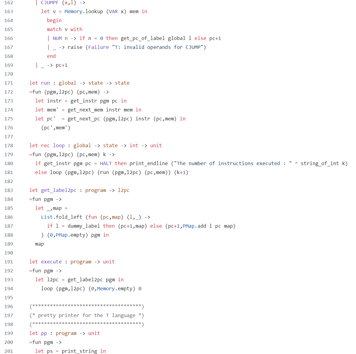 Solved Making translator.ml and optimizer.ml(from given | Chegg.com