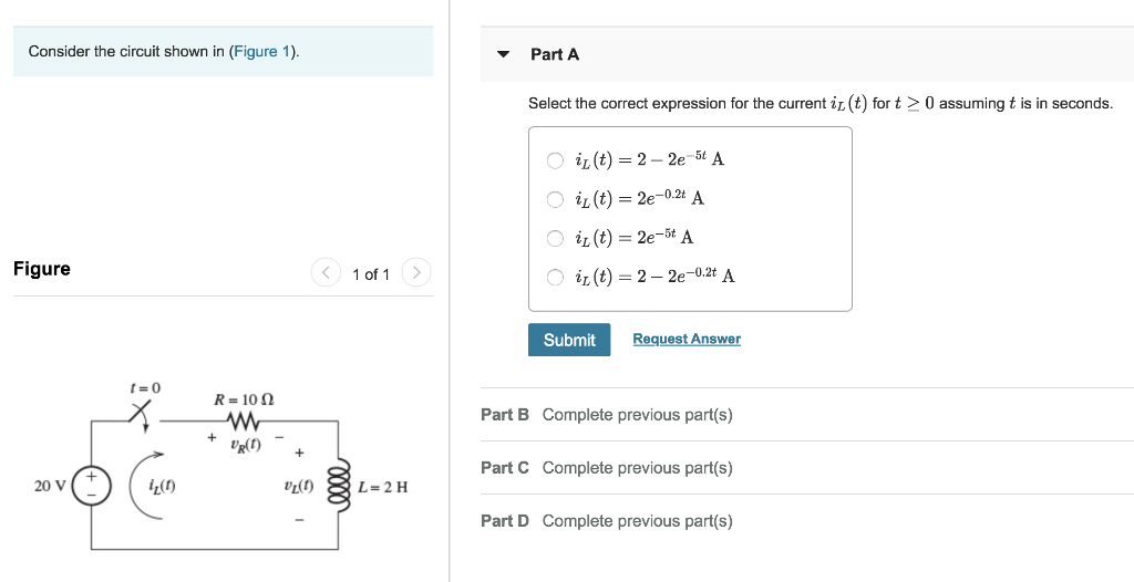 Solved Consider the circuit shown in (Figure 1). PartA | Chegg.com