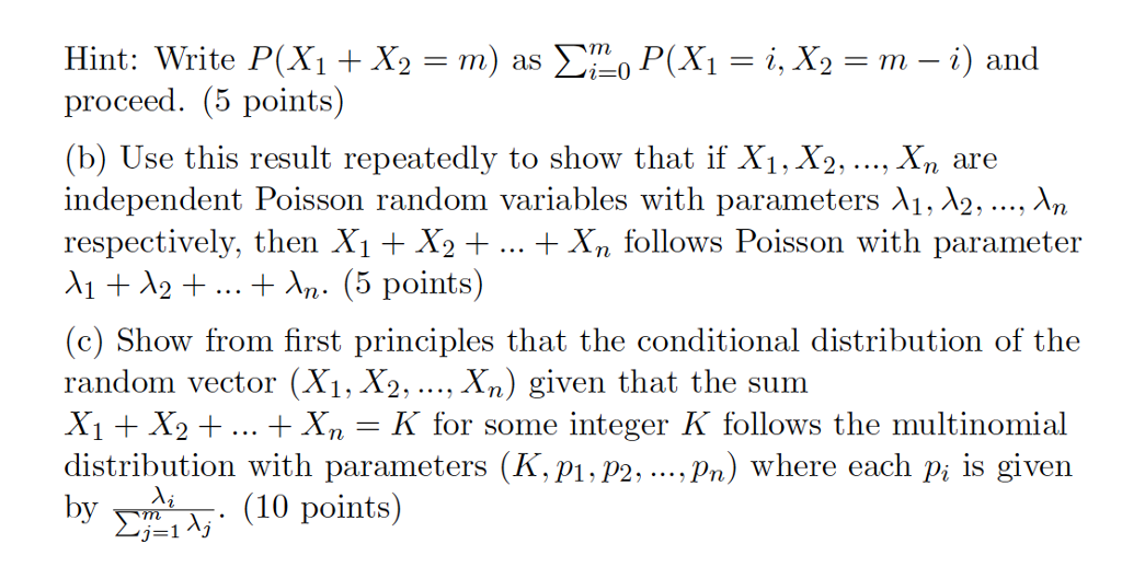 Solved (a) (a) If X1 and X2 are independent Poisson random | Chegg.com