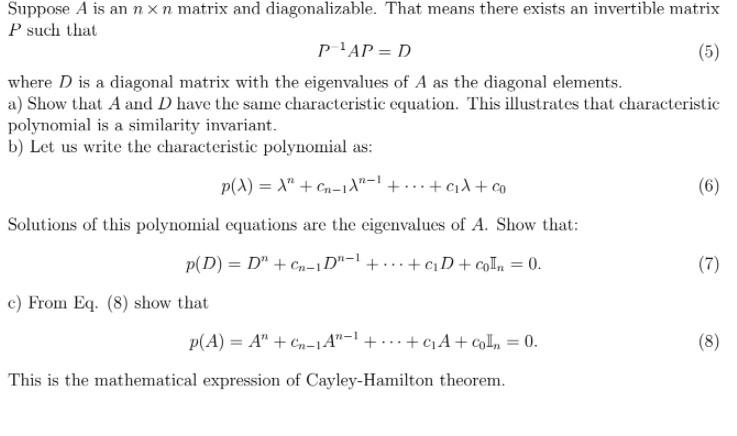 Solved Suppose A is an nxn matrix and diagonalizable. That | Chegg.com