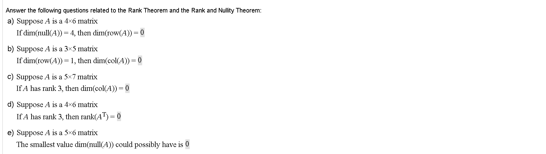 Solved Answer the following questions related to the Rank | Chegg.com