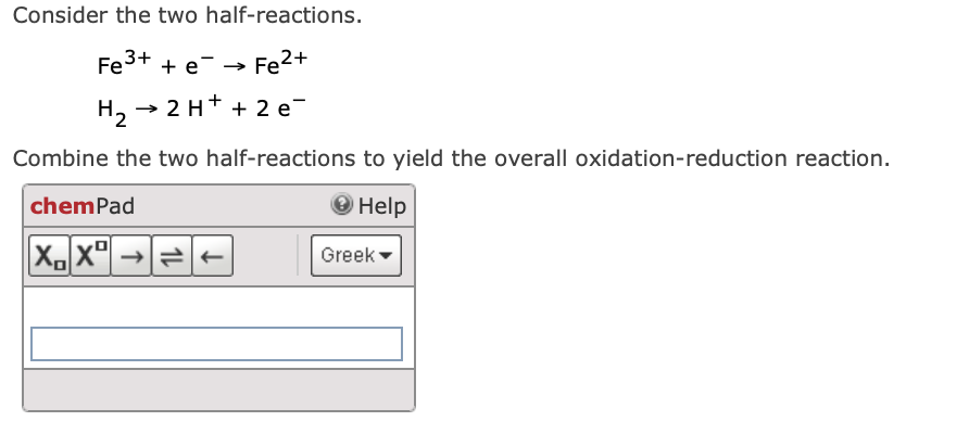 Consider the two half-reactions. | Chegg.com