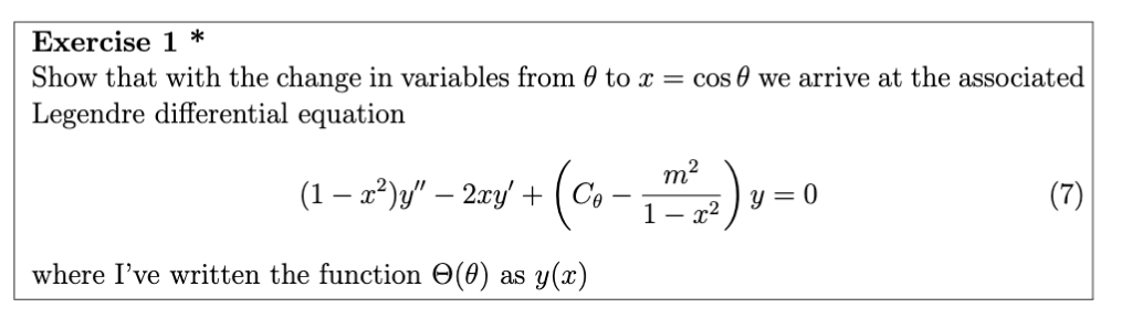 Solved Exercise 1 * Show that with the change in variables | Chegg.com