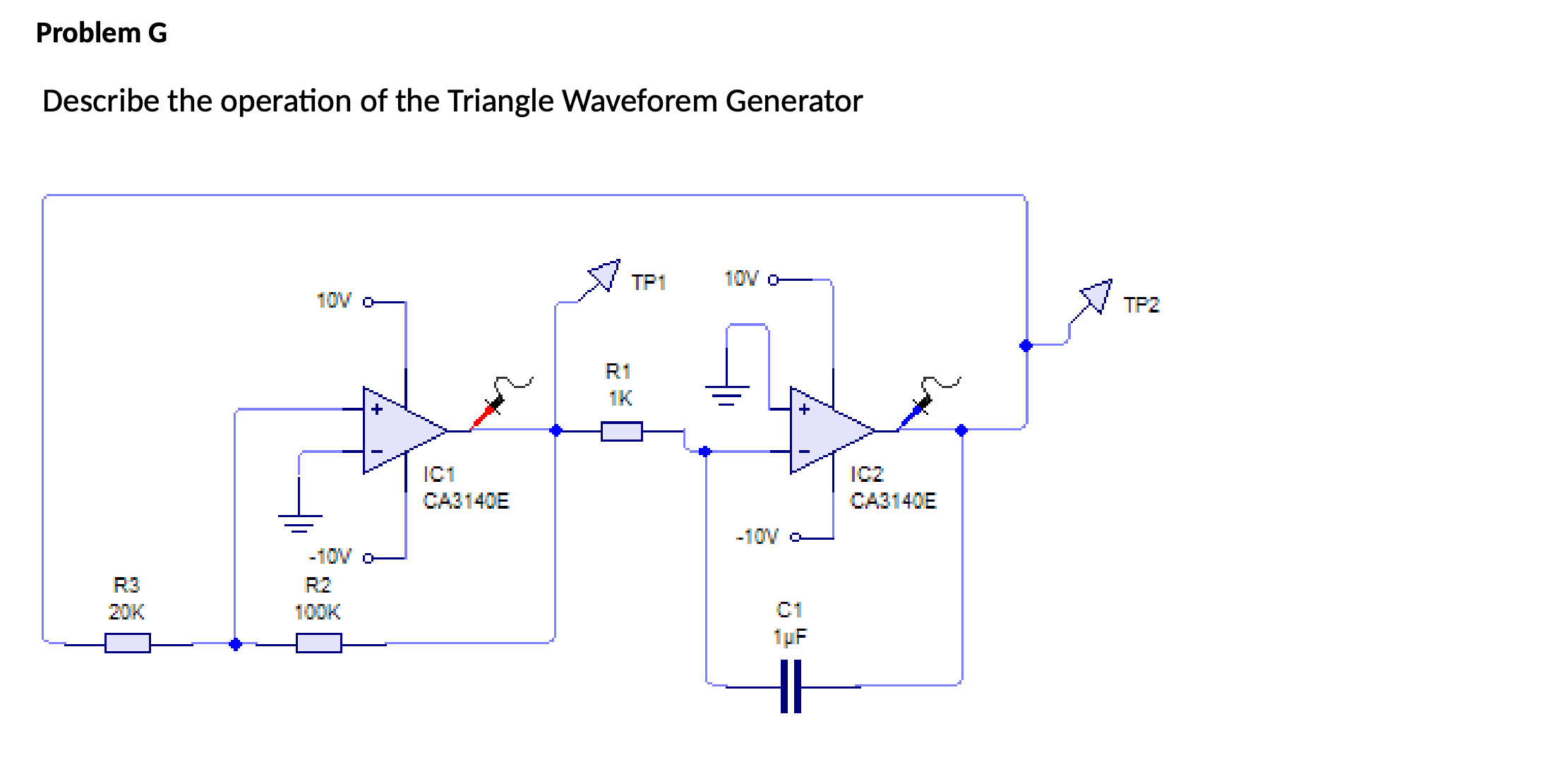Solved Describe the operation of the Triangle Waveforem | Chegg.com