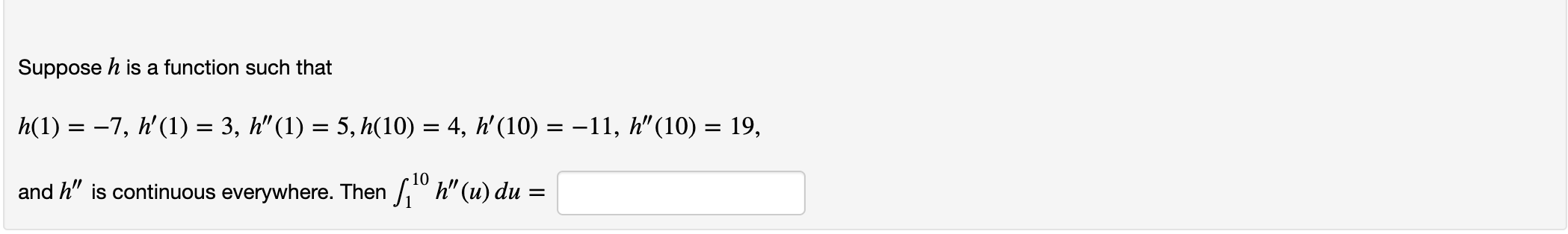 Solved Suppose h is a function such that | Chegg.com