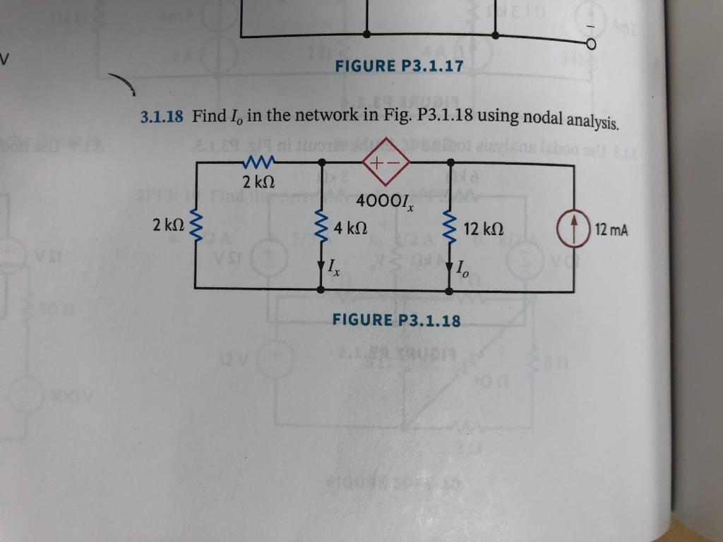 Solved Figure P3117 3118 Find I0 In The Network In Fig 