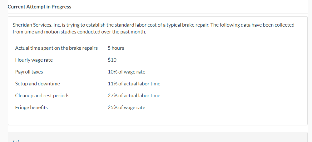 Solved Determine the standard direct labor hourly rate. | Chegg.com