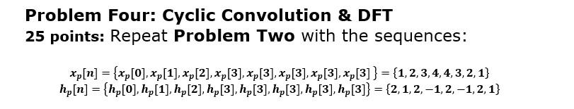 Solved Problem Four: Cyclic Convolution & DFT 25 points: | Chegg.com