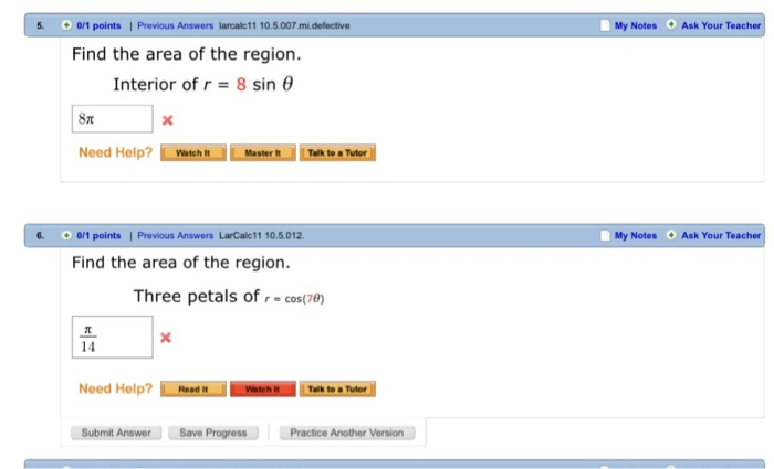 Solved 5. o/1 points| Previous Answers larcalc11 10.5.007 | Chegg.com Solved 5. o/1 points| Previous Answers larcalc11 10.5.007 | Chegg.com