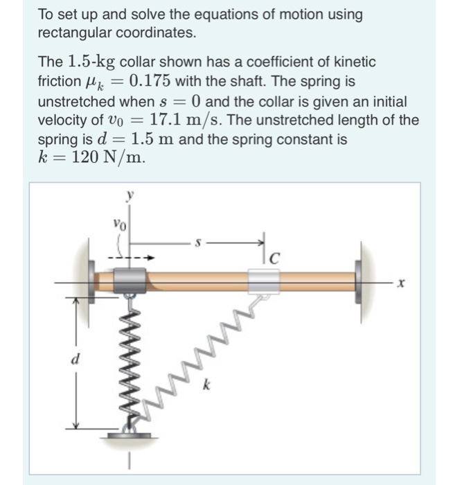 Solved What is the acceleration and speed of the collar | Chegg.com