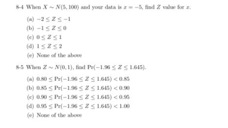 Solved (8) Given the normal probabililty density function | Chegg.com