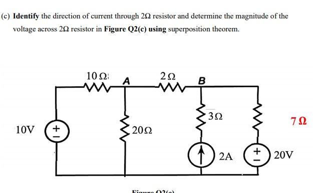 Solved (c) Identify the direction of current through 22 | Chegg.com