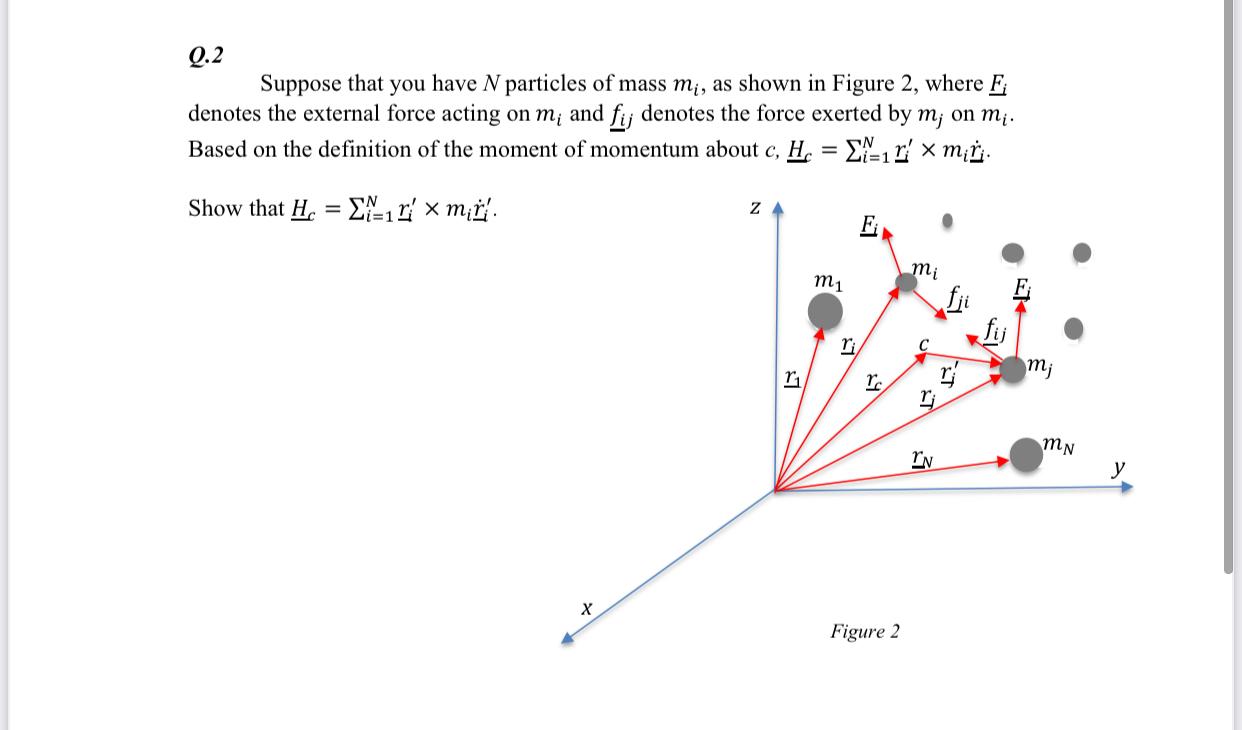 Solved Q.2 Suppose that you have N particles of mass mi, as | Chegg.com