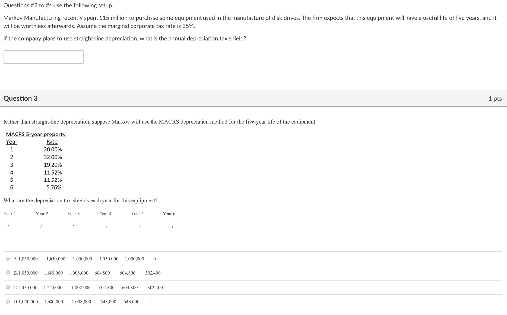 Solved Questions #2 to #4 use the following setup. Markov | Chegg.com