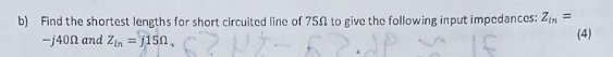 Solved Note Solve It Without Using Smith Chart And Mention Chegg