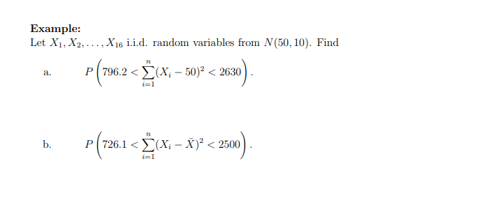 Solved Example: Let Xi, X2, . . . , X16 i.i.d. random | Chegg.com
