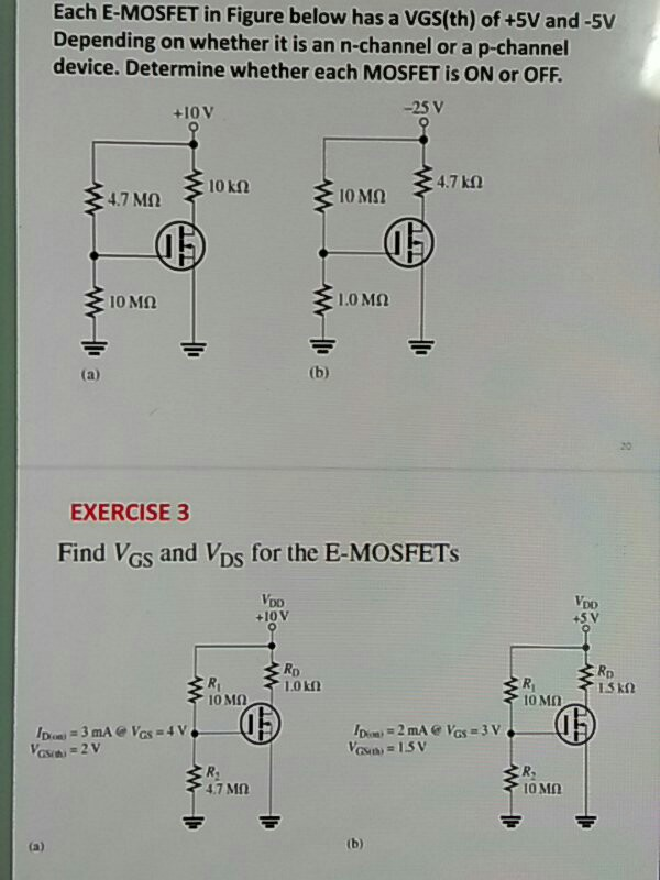 Solved Example 3 Determine the drain-to-source voltage in | Chegg.com
