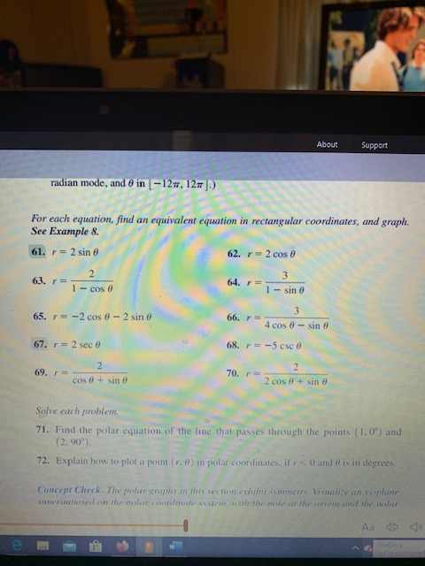 Solved About Support 8.7 Polar Equations and Graphs 821 | Chegg.com