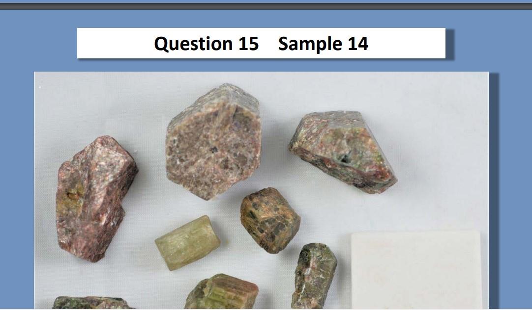 Solved Identify the mineral samples from the Mineral | Chegg.com