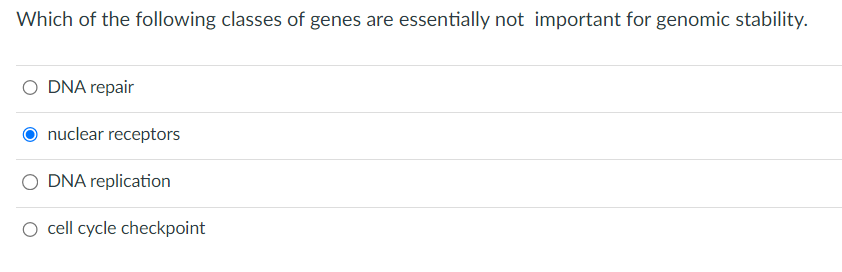 Solved Which of the following classes of genes are | Chegg.com