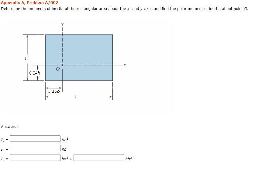 Solved Appendix A. Problem A/002 Determine the moments of | Chegg.com
