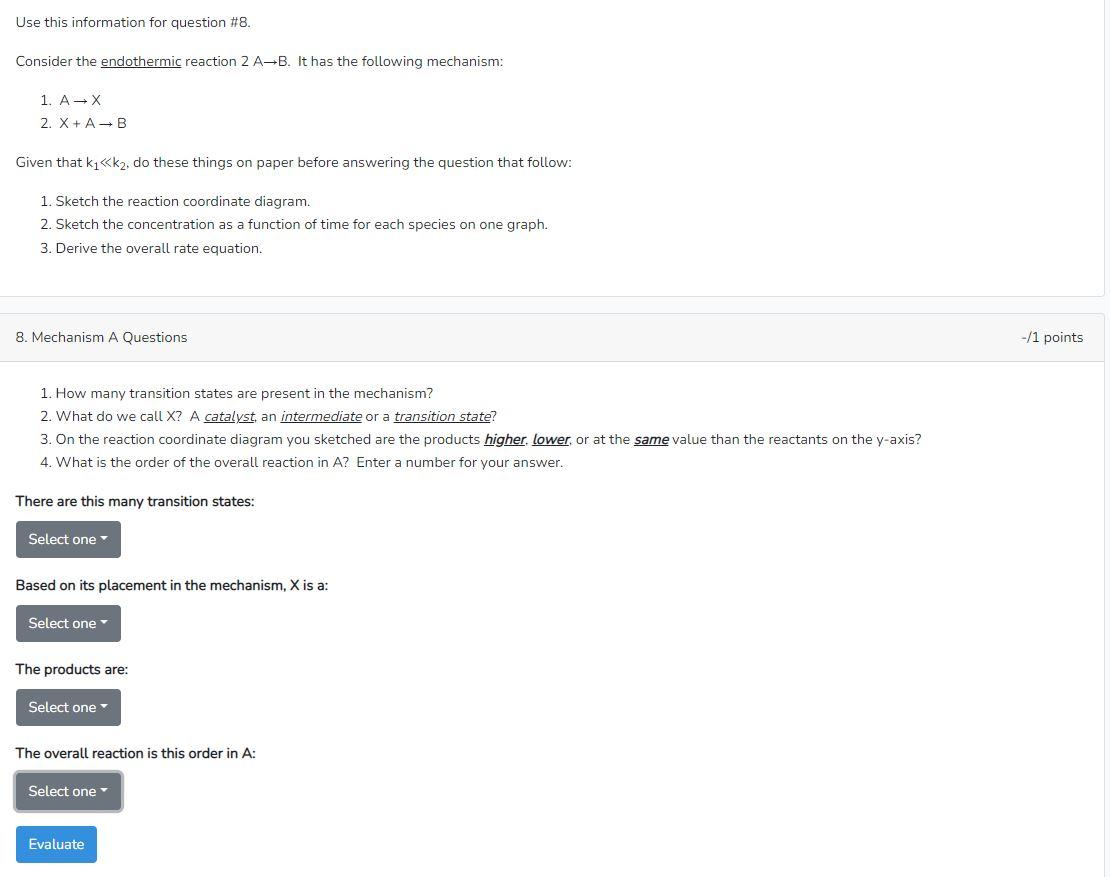 Solved Use this information for question #8. Consider the | Chegg.com