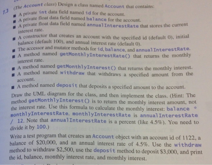 Solved Game Atm Machine Use The Account Class Created In 