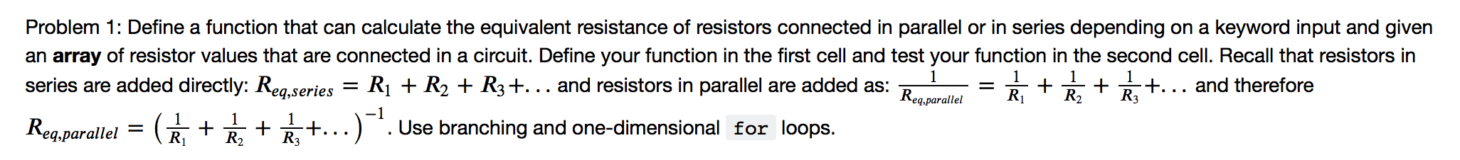 Solved Problem 1: Define a function that can calculate the | Chegg.com