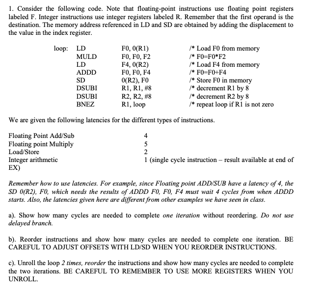 Consider the following code. Note that | Chegg.com