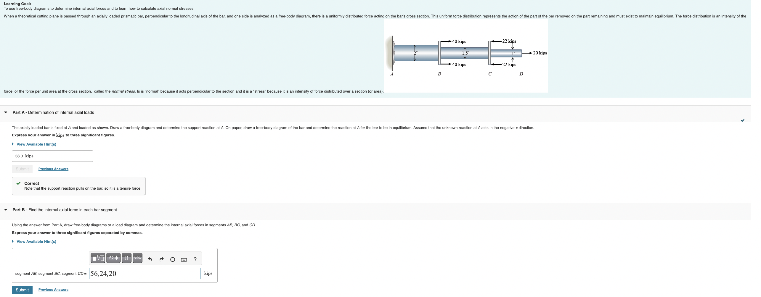 Solved Learning Goal: To use free-body diagrams to determine | Chegg.com