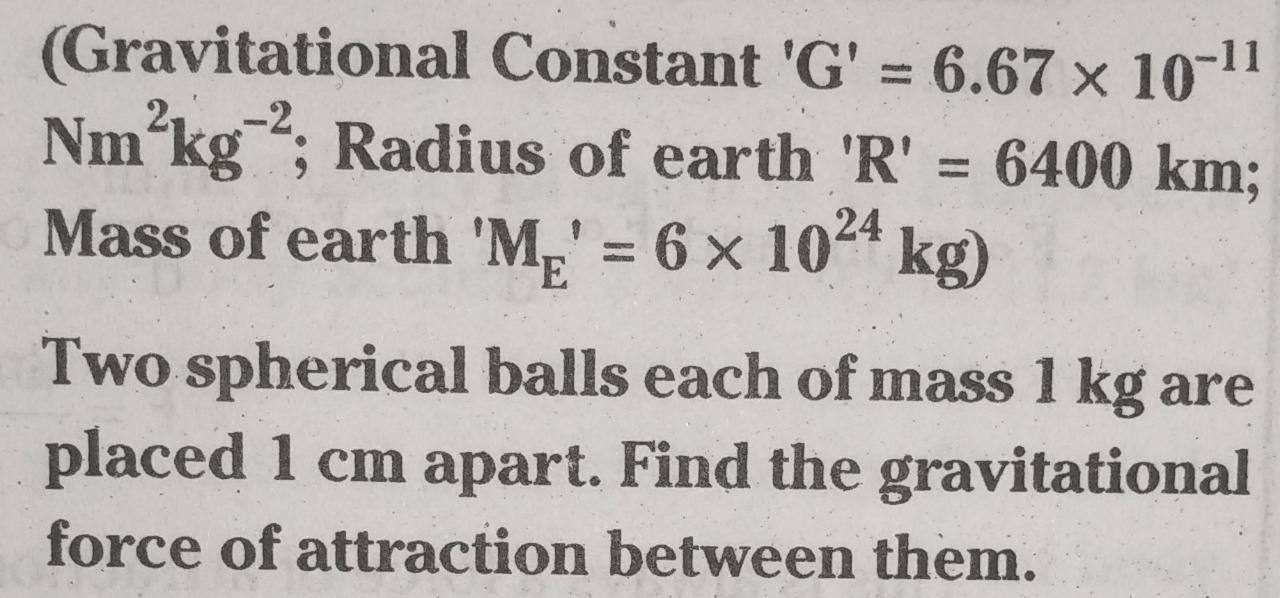Solved Х E (Gravitational Constant 'G' = 6.67 x 10-11 | Chegg.com