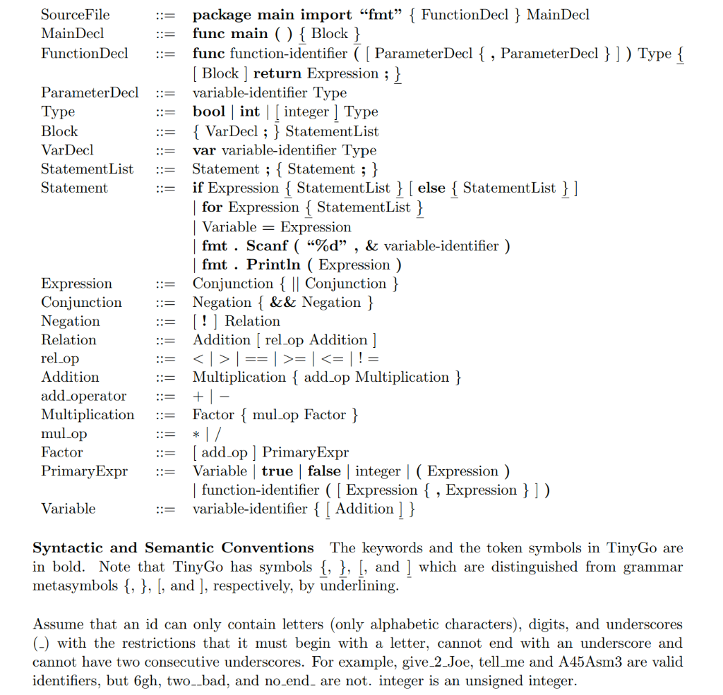 WRITE THIS GRAMMAR IN EBNF FORM.WRITE THIS GRAMMAR IN | Chegg.com