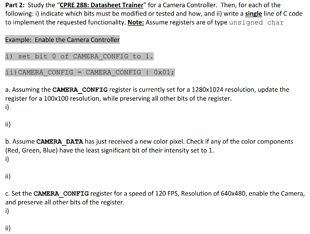 Solved a. For ch, check if any of bits 5,3,1,0 are Set to 1 | Chegg.com
