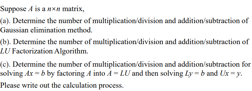 Solved Suppose \( ﻿A \) ﻿is a \( ﻿n \times n \) ﻿matrix,(a). | Chegg.com