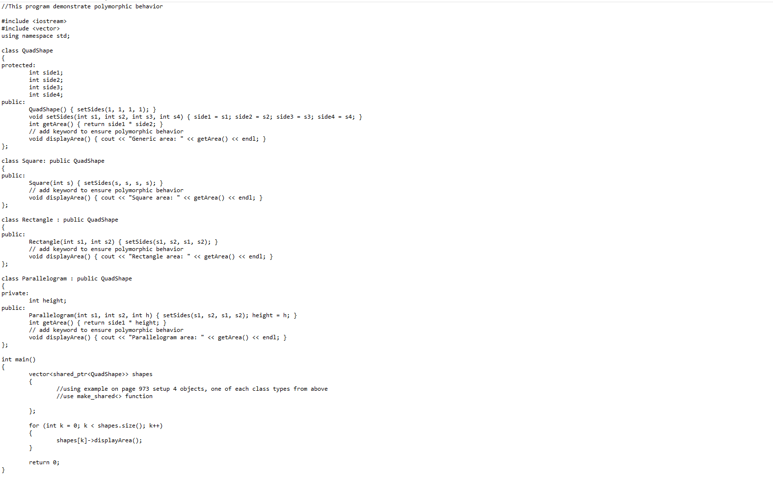 Solved 1 tinclude 2 #include advisor: 27 public: 28 | Chegg.com