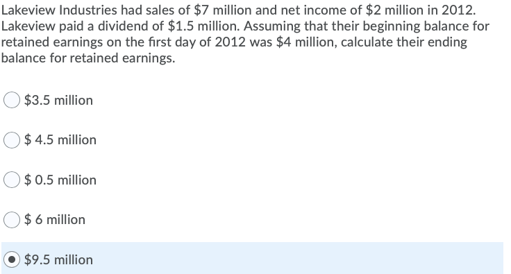 Solved Lakeview Industries had sales of $7 million and net | Chegg.com