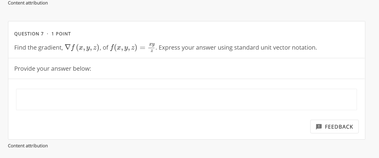 Solved Content attribution QUESTION 7 . 1 POINT Find the | Chegg.com
