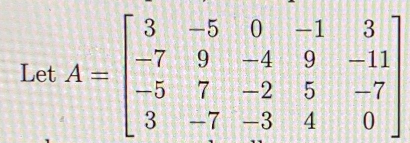 Solved a) write a basis for Col A from the pivot columns of | Chegg.com