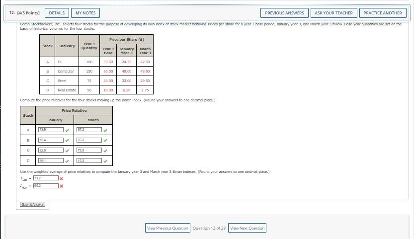 Solved 13. [4/5 ﻿Points] ﻿basis of historical valumes for | Chegg.com