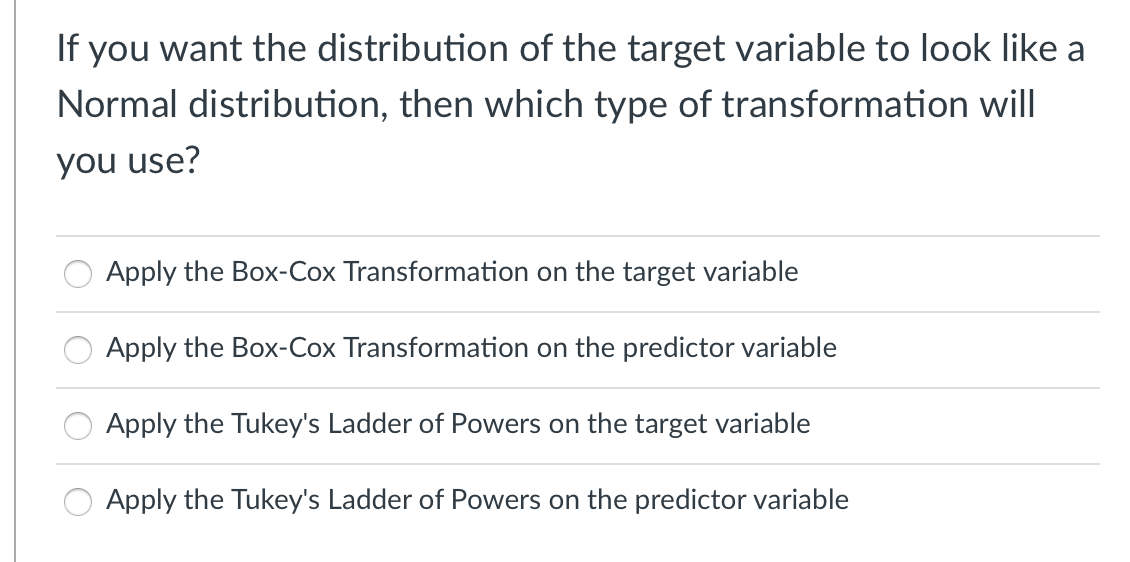 Solved If you want the distribution of the target variable | Chegg.com