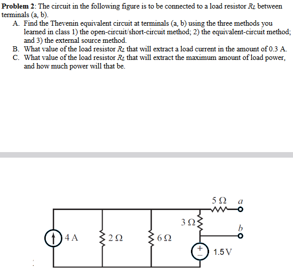 Solved Problem 2: The circuit in the following figure is to | Chegg.com
