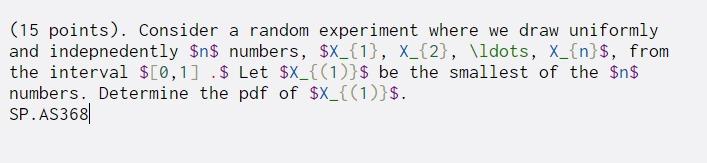 Solved (15 points). Consider a random experiment where we | Chegg.com