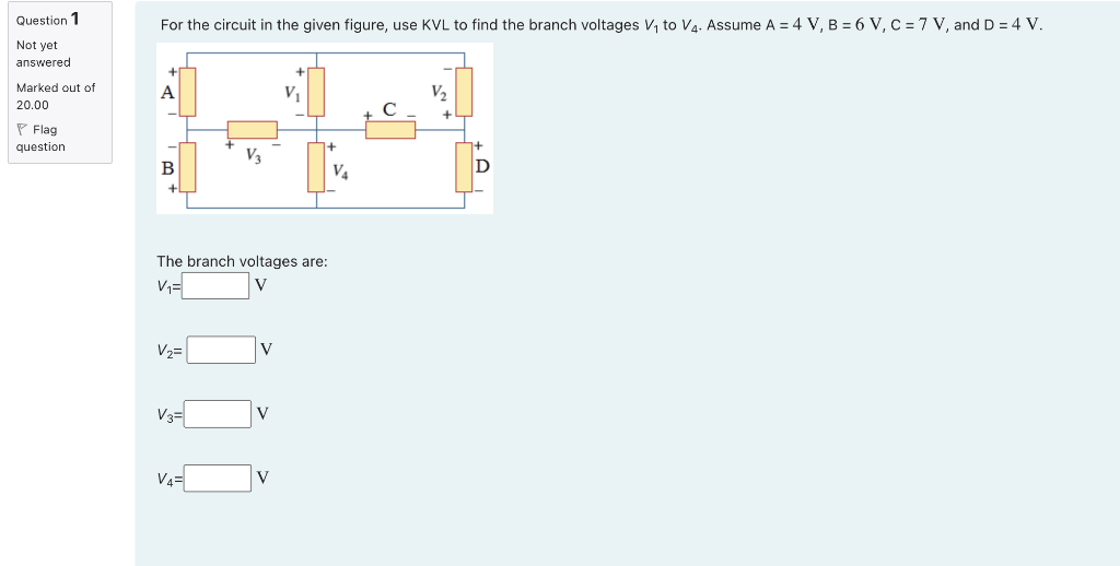Solved For the circuit in the given figure, use KVL to find | Chegg.com