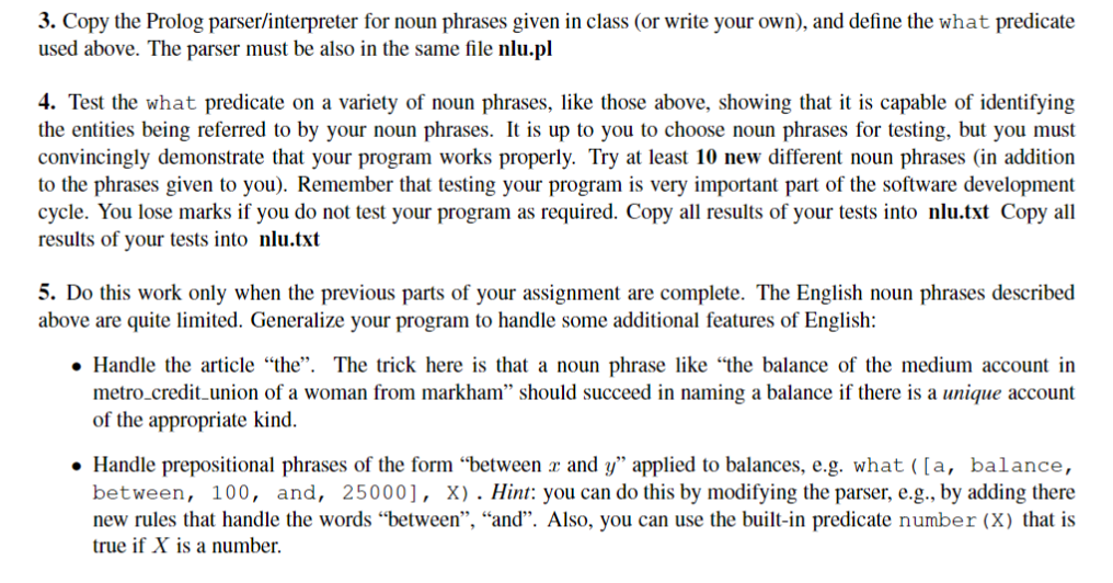 3 Copy The Prolog Parserinterpreter For Noun 